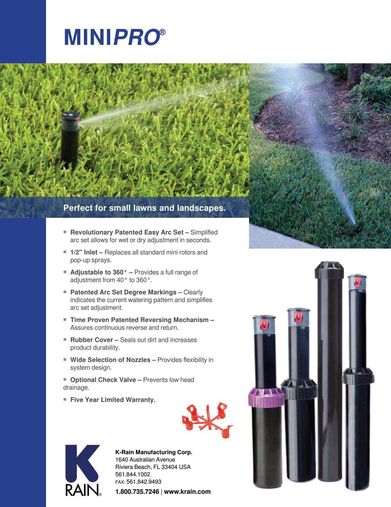 K Rain Nozzle Charts | SprinklerDude®